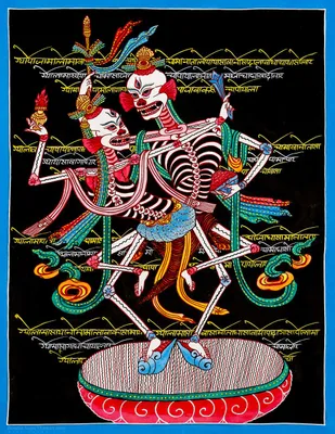 Sacred Chittapati Thangka – The Sky-Dancing Dakini of Liberation ...