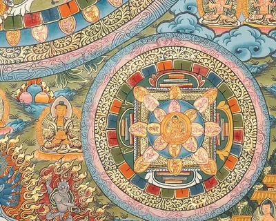 Hand-Painted Universal Mandala – Ancient Art of Tibetan Buddhism ...