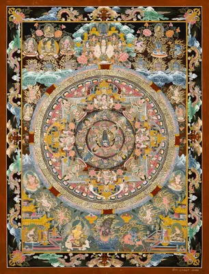 Universal Mandala Thangka – Hand-Painted Spiritual Wall Art | Boudha ...
