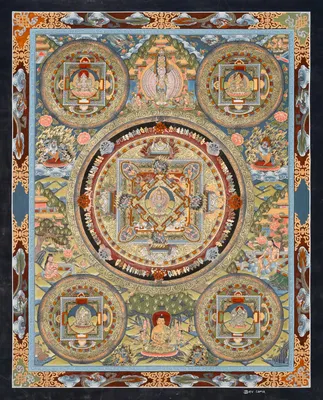 Buddhist Universal Mandala Thangka for Meditation and Inner Peace ...