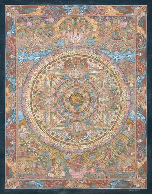 Universal Mandala – Handmade Thangka Painting a sacred geometric ...