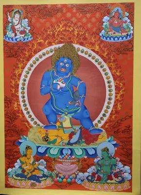 BLUE DZAMBALA THANGKA | BUDDHIST THANKA ART | Boudha Stupa Thanka