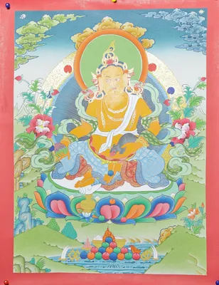 YELLOW ZAMBALA MANTRA | BUDDHIST THANGKA | Boudha Stupa Thanka