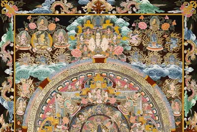 Universal Mandala Thangka – Hand-Painted Spiritual Wall Art | Boudha ...