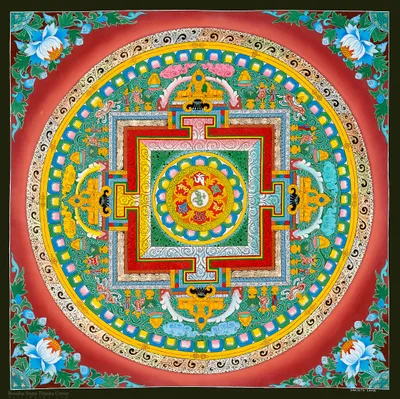 Universal Mandala – Cosmic Balance and Unity | Boudha Stupa Thanka