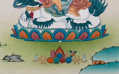 ZAMBALA THANGKA PAINTING | SIMPLE AND AESTHETIC | Boudha Stupa Thanka