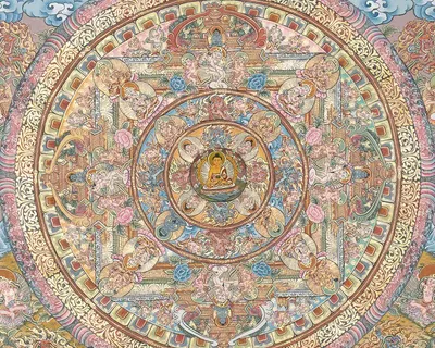 Universal Mandala – Handmade Thangka Painting a sacred geometric ...