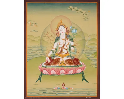 WHITE TARA KARMA GADRI STYLE | Boudha Stupa Thanka