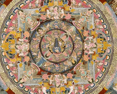 Universal Mandala Thangka – Hand-Painted Spiritual Wall Art | Boudha ...