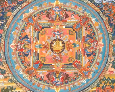Universal Mandala Thangka – Handmade Sacred Geometry Art | Boudha Stupa ...