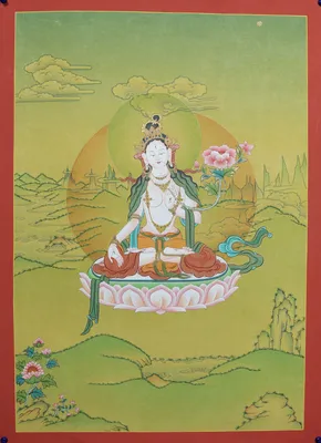 WHITE TARA KARMA GADRI DEITY | Boudha Stupa Thanka