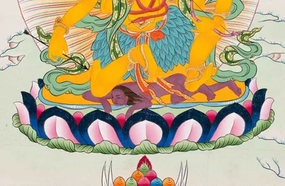 ORIGINAL PARNASHAVARI THANGKA PAINTING | Boudha Stupa Thanka