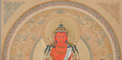 Amitayus Mantra Mandala Thangka – Sacred Circle of Long Life and Wisdom ...