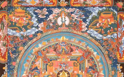 Universal Mandala Thangka – Handmade Sacred Geometry Art | Boudha Stupa ...
