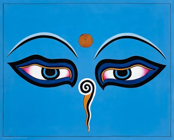 Buddha Eye Thangka – The All-Seeing Wisdom of the Buddha | Boudha Stupa ...