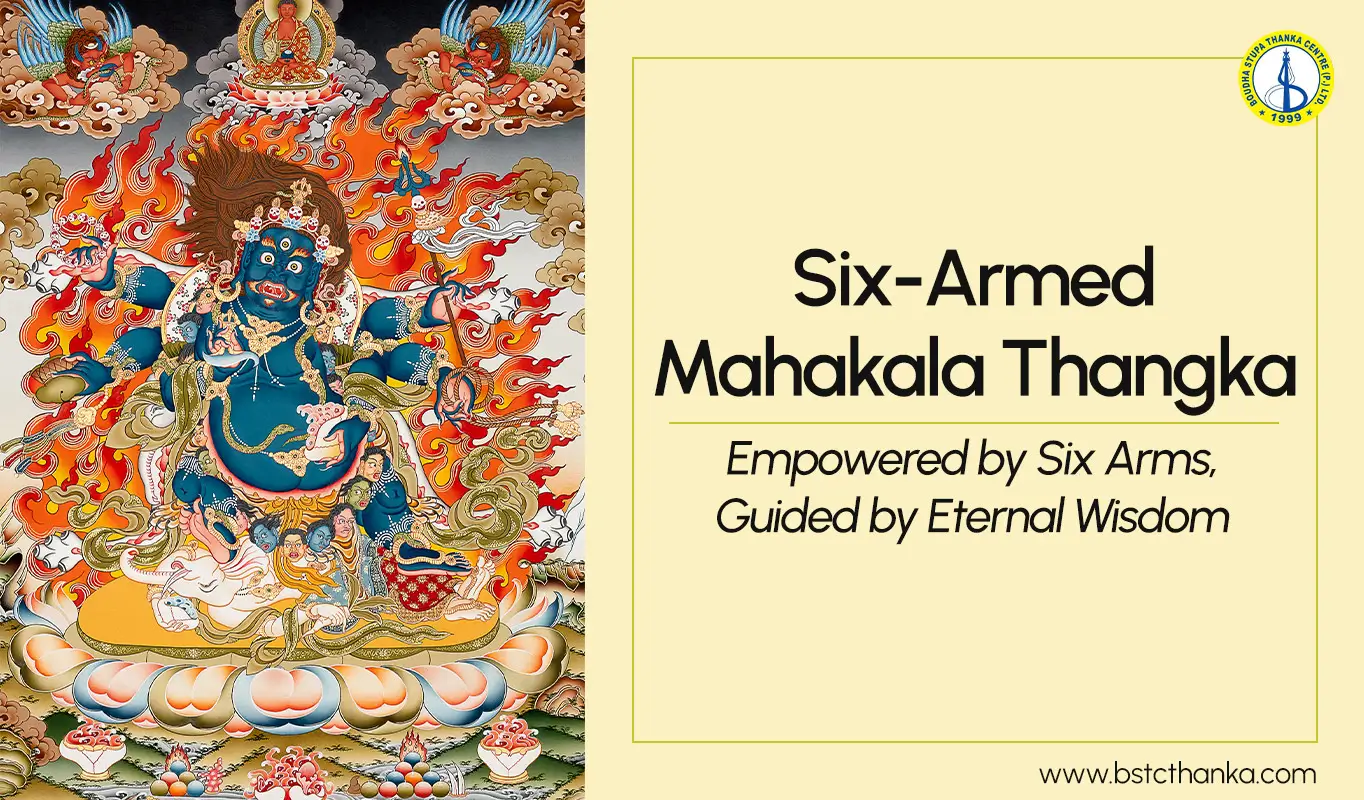 6-Armed Mahakala Thangka | Boudha Stupa Thanka